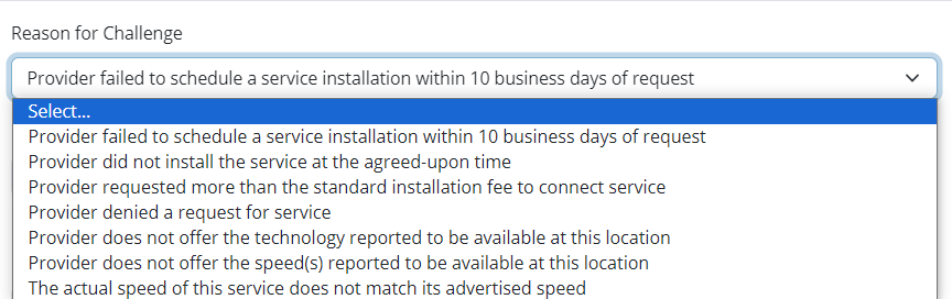 How to Submit an Availability Challenge – BDC Help Center