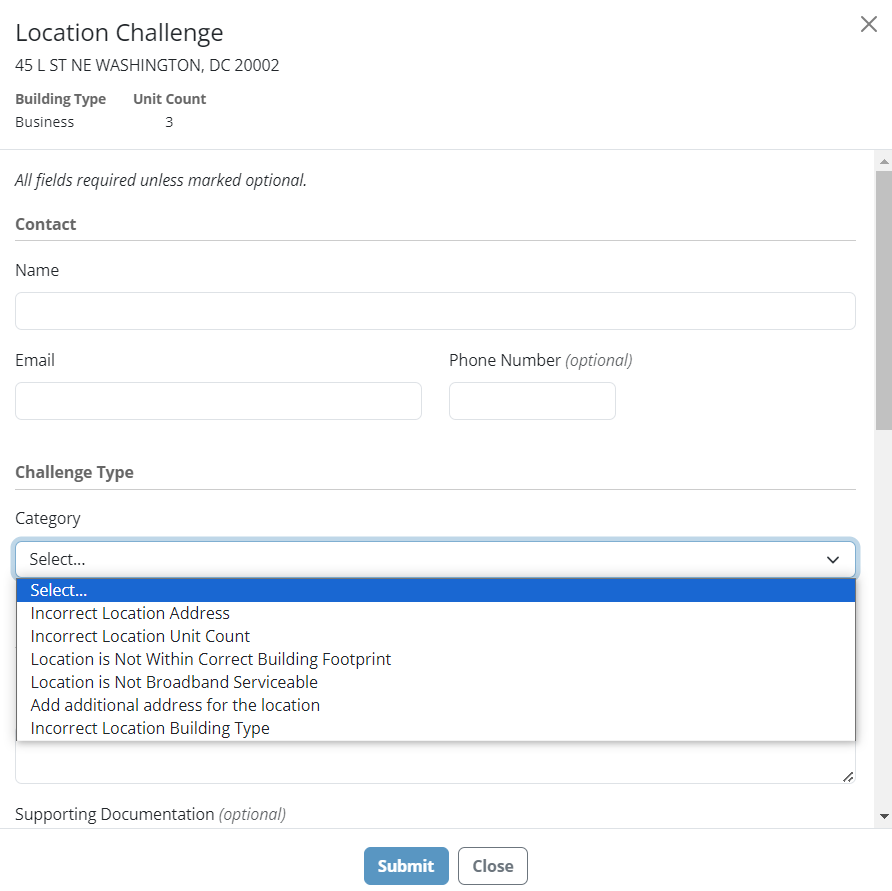 How to Submit a Location Challenge – BDC Help Center