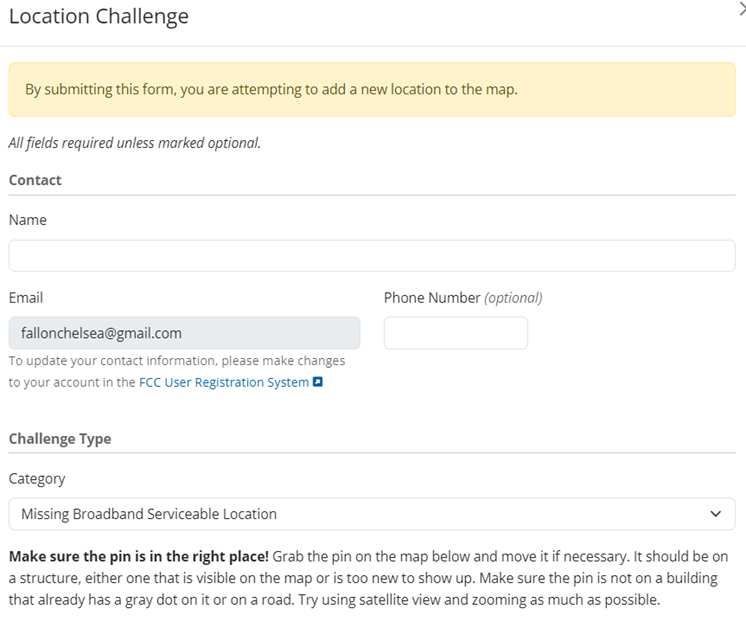 How to Submit a Location Challenge – BDC Help Center