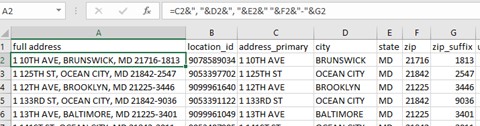 Address Matching in Excel – BDC Help Center