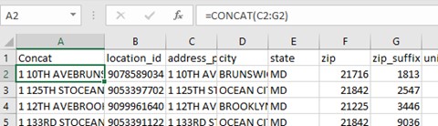 Address Matching in Excel – BDC Help Center